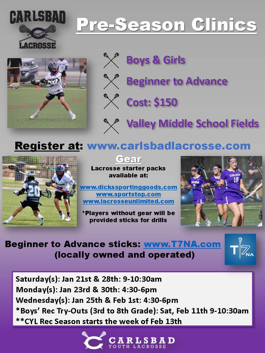 Welcome to Carlsbad Youth Lacrosse for boys and girls!